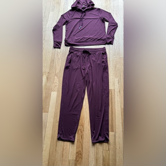 Thread & Supply | Pants & Jumpsuits | Recreation By Thread Supply Burgundy Loungewear Set M ...